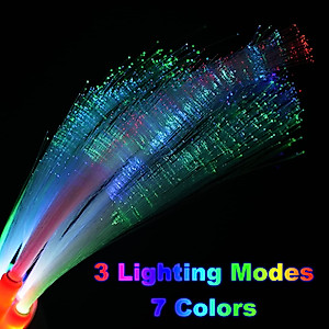 BouQuw 25 Pack Glow Sticks Mardi Gras Party Supplies ,Glow in the Dark Party Supplies,3 Models Flashing Sticks, Fiber Optic Wands Light up Sticks Fit Wedding Birthday Easter valentine's day