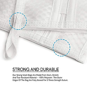 Tenrai 3 Pack Delicates Honeycomb Mesh Laundry Bag, With YKK Zipper, Lingerie, Hosiery, Socks, Bra, Baby Products, Fine Knitwear Mesh Wash Bags (3 X-Small)