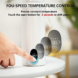 Portable Water Warmer, Milk Warmer for Breastmilk or Formula,14 Ounce Large Capacity, 9000mAh Battery Power - Up to 12h, Water Warmer for Baby Brew Formula,Travel Friendly, On The Go