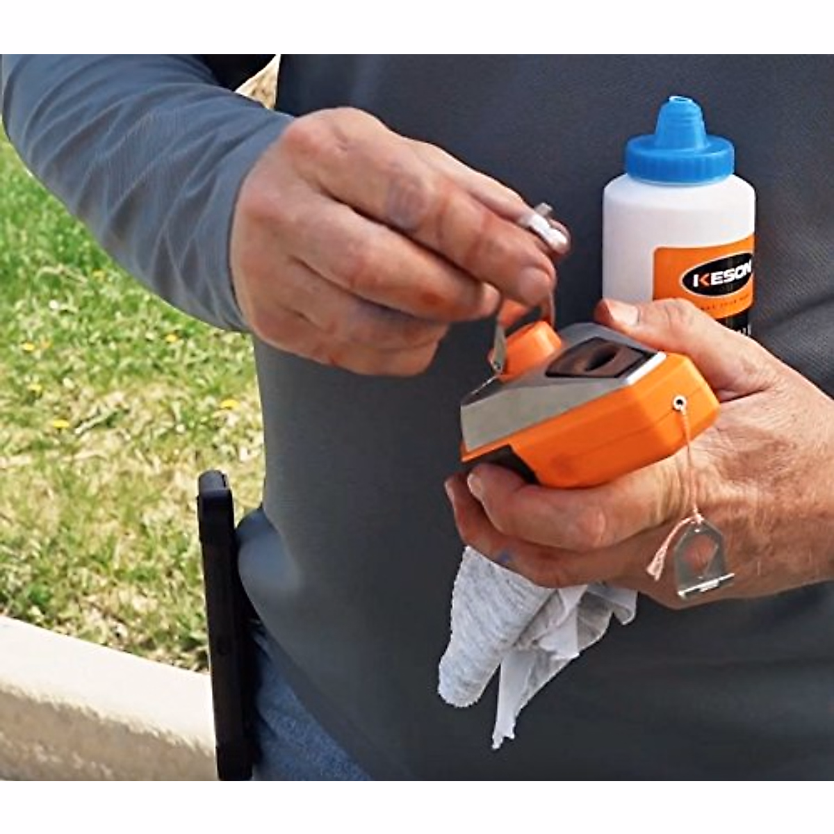 Keson K3XPRO Precision String Chalk Line Reel with 3X1 Rewind, 100-Foot