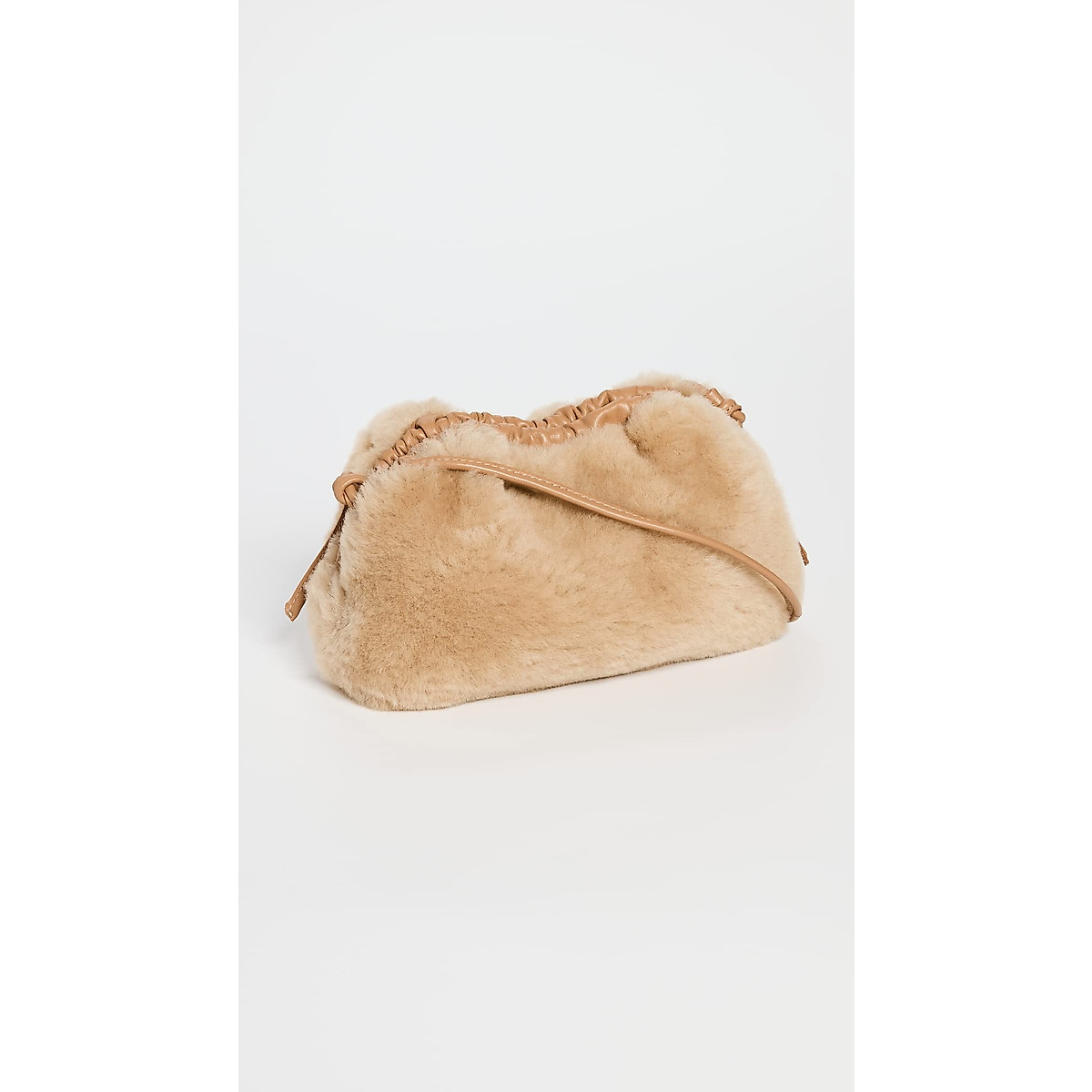 Mansur Gavriel Women's Mini Cloud Clutch, Natural/Caramel, Tan, One Size