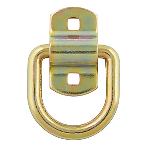 CURT 83740 3 x 3-Inch Surface-Mounted Trailer D-Ring Tie Down Anchor, 11,000 lbs Break Strength