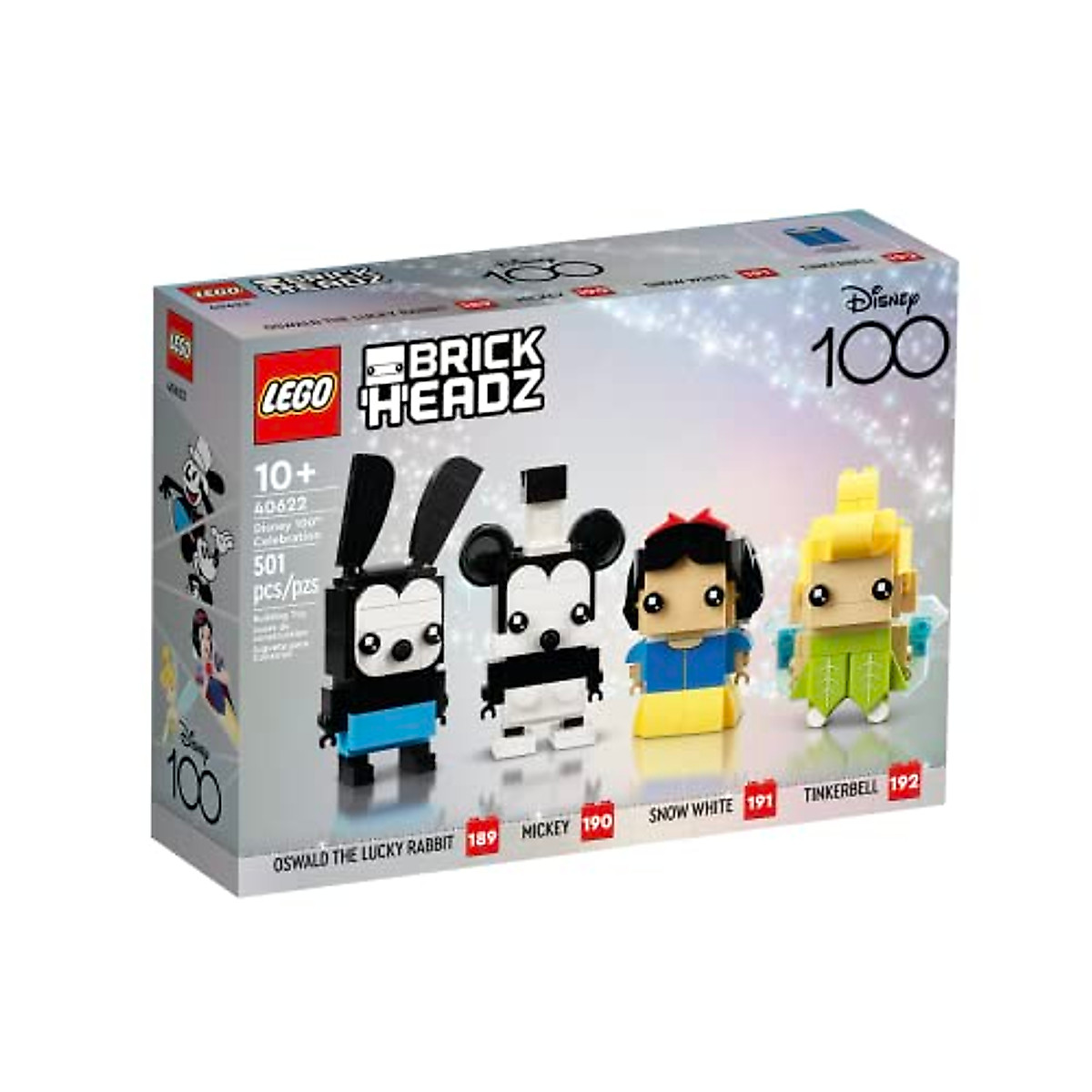 LEGO BrickHeadz Disney 100th Celebration Mickey Mouse, Snow White, Tinkerbell & Oswald The Lucky Rabbit