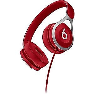 EP On-Ear Wired Headphones with Inline Remote and Microphone Bundle with Carrying Case (Red)