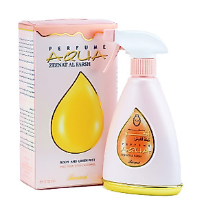 Rasasi Aqua Collection by Rasasi Air Fresheners - 375ML (12.07 oz) Auqa Afrah, Auqa Azamah, Auqa Batool, Auqa Bushra,Auqa Kausar,Auqa Masarrah,Auqa Raneem & Auqa Zeenath. (Zeenath)