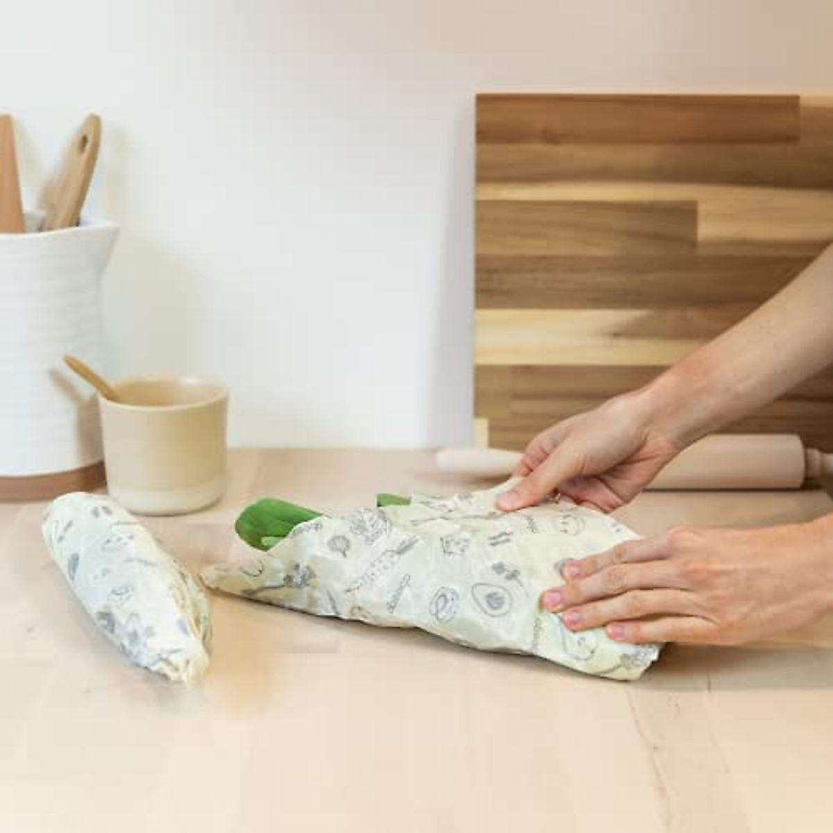 Abeego, The Original Beeswax Food Storage Wrap - Set of Two 13" Natural Square Sheets