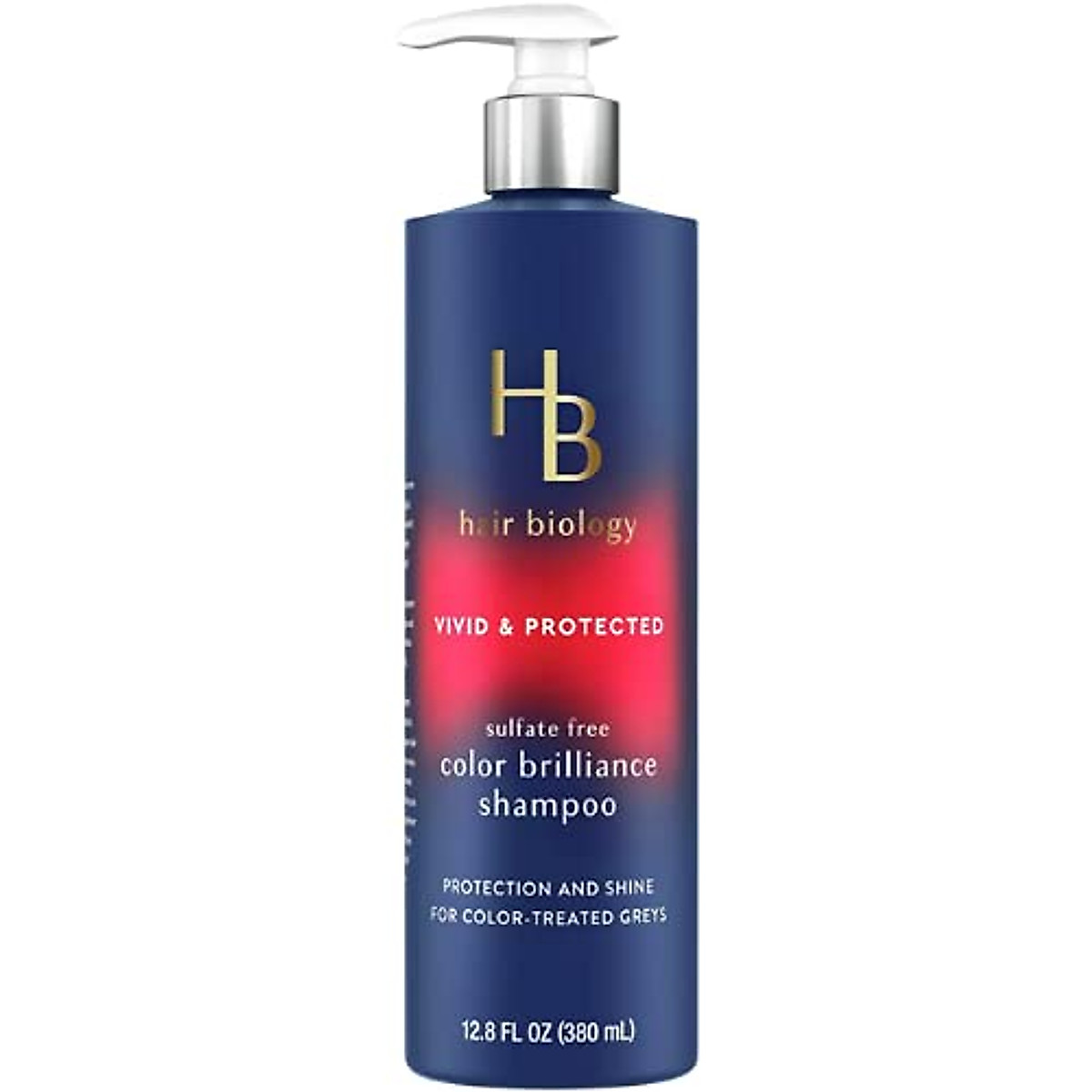 HB Hair Hair Biology Color Brilliance Shampoo and Conditioner SET. 12.8 fl oz each Bottle. With Biotin Vivid & Protected for Gray or Color Treated Hair.