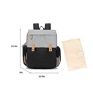 OUSIJOJO Diaper Bag Backpack, Waterproof Multi-Function Mommy Bag for Baby Care Large Capacity Stylish and Durable Perfect for Travel Work or Outing with Changing Pad