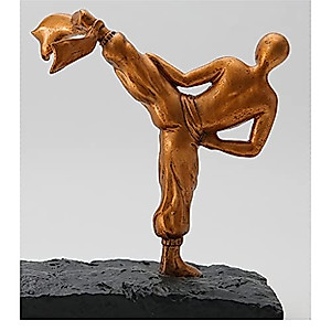 DOUBA Kung Fu Little Golden Man Creative Resin red Wine Rack Decoration Living Room Wine Cabinet Decoration