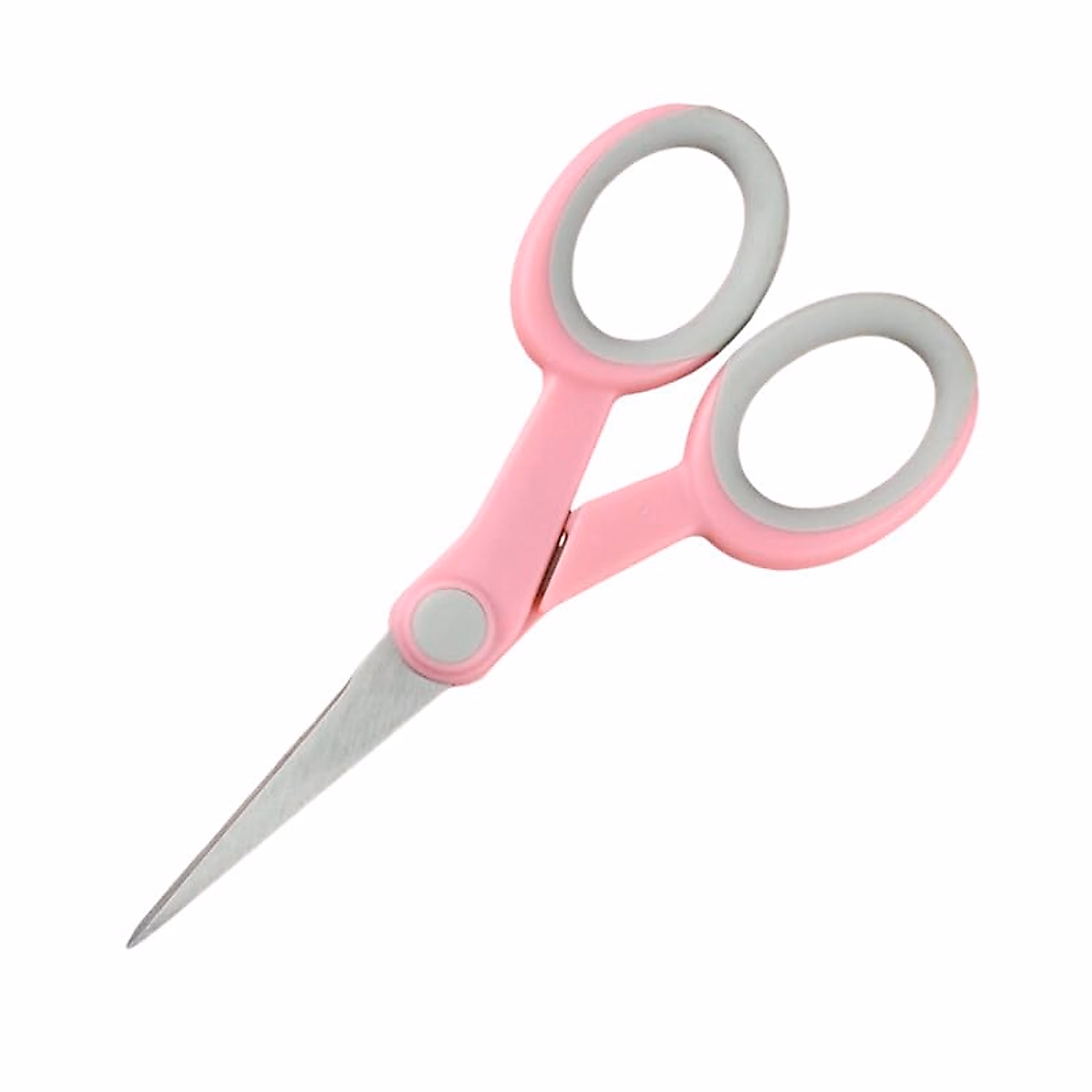 5.5 Inch Pastel Small Craft Scissors, Mini Point Tip Kids Scissors,Comfort-Grip Stainless Steel Sharp Fabric Sewing Shears All Purpose Embroidery Scissors for Cutting, Scrapbooking, Crafting(Pink)