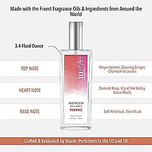 Instyle Fragrances | Inspired by Ralph Lauren's Romance | Women’s Eau de Toilette | Vegan, Paraben Free, Phthalate Free | Never Tested on Animals | 3.4 Fluid Ounces