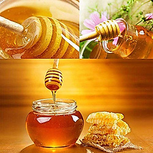 Wood Honey Dipper Sticks - Searea 100Pcs 3Inch Wooden Honey Dipper Stick Wooden Syrup Dippers Honeycomb Sticks Perfect for Drizzling Honey,Maple Syrup,Chocolate, Caramel,Honey Spoons