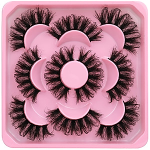 wiwoseo Lashes Mink Fluffy Dramatic False Eyelashes D Curly Faux Mink Lashes Look Like Extension 20MM Eyelashes 3D Effect Natural Volume Crossing Fake Eyelashes