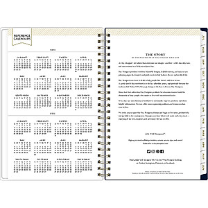 Blue Sky Day Designer for 2023-2024 Academic Year Weekly and Monthly Planner, 5' x 8', Flexible Cover, Wirebound, Peyton Navy (107927-A24)