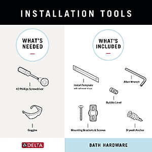 Delta Faucet 76435-RB Ashlyn Double Towel Hook, SpotShield Venetian Bronze