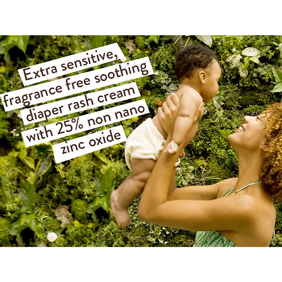 Babo Botanicals Sensitive Baby Fragrance-Free Diaper Cream - with Non-Nano Zinc Oxide, Organic Calendula, Shea & Cocoa Butter - EWG Verified - 3 oz