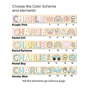 Personalized Name Puzzle Montessori Toys Nursery Decor Customized Puzzle Educational Toy Christmas Gift For a 1 Year Old Gifts Kids Name Sign for Nursery Easter Present for Baby