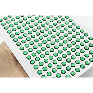 HTHYLURE Fishing Lure Eye 3D Soft Solid Green Eye Fishing Eyes Holographic Lure Eyes Making Fly Tying Fake Fish Eyes DIY Lifelike Realistic Artificial Holographic Fake Eyes All Green 5MM-500pcs