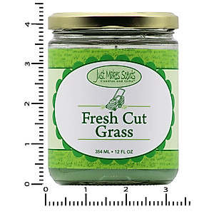 Fresh Cut Grass Scented Blended Soy Candle by Just Makes Scents (12 oz)