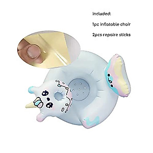 Baby Sitting Support for 3 6 9 12 24 Months Infants, Inflatable Baby Seats for Sitting Up Nontoxic PVC Toddlers Sofa Chair Sit Me Up Floor Seat for Baby Girl Boy, Unicorn