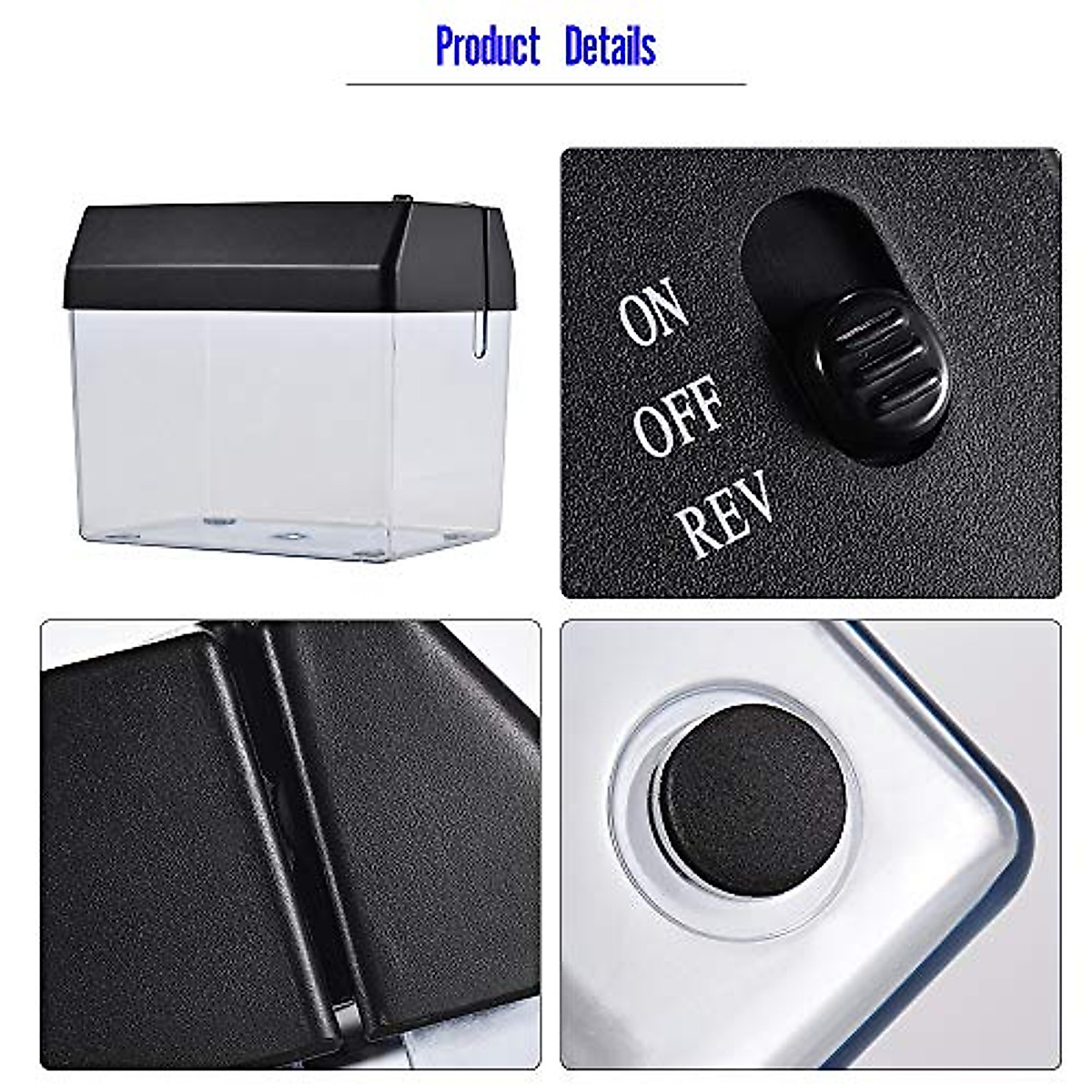 Mini USB Paper Shredder Small Electric A6 Paper Shredder Strip Cut Desktop Battery Shredder Paper Cutting Machine with Letter Opener for Office Home