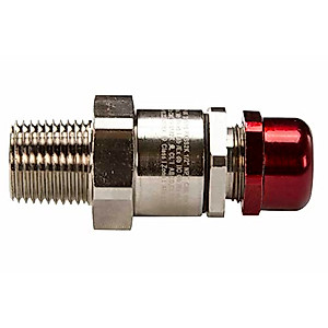 Explosion Proof Cable Gland - 1/2" NPT - Nickel Plated Brass - ATEX Rated N4X - 0.122-0.343" Cable