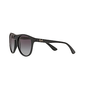 Ray-Ban Men's RB4170 Brad Round Sunglasses, Rubberized Black, 58 mm