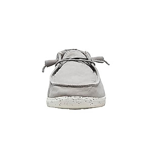 Hey Dude Women's Wendy Grey Size 6 | Women’s Shoes | Women’s Lace Up Loafers | Comfortable & Light-Weight