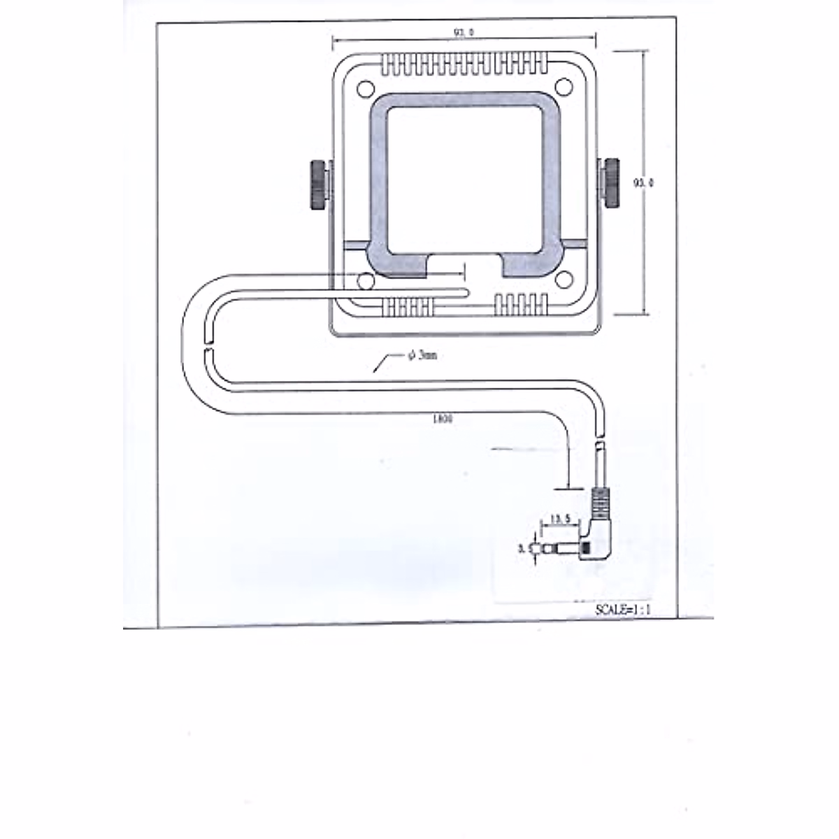Anteenna TW-06-L Type CB EXTENAL Speaker for Mobile Transceiver (Ham Radio/CB Radio) with Swivel Bracket 5W 1.8M Cable with 3.5mm Mono L Type Plug