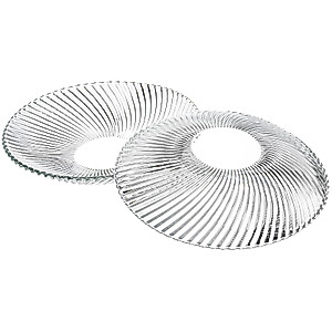 Fasmov 8 Pack 8.5 Inch Glass Salad Plates, Fruit Plate Dessert Plate Bread Dish Plates Wedding and Party Plates, Dishwasher Safe Plates