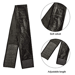 WILLBOND 10 Pieces Velvet Wigs Headband Flexible Velvet Wig Grip Band Adjustable Non-slip Wigs Headband for Women Men