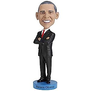 Royal Bobbles Barack Obama Bobblehead, Premium Polyresin Lifelike Figure, Unique Serial Number, Exquisite Detail