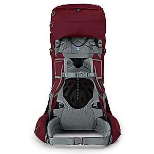 Osprey Ariel 55L Women's Backpacking Backpack, Claret Red, WXS/S
