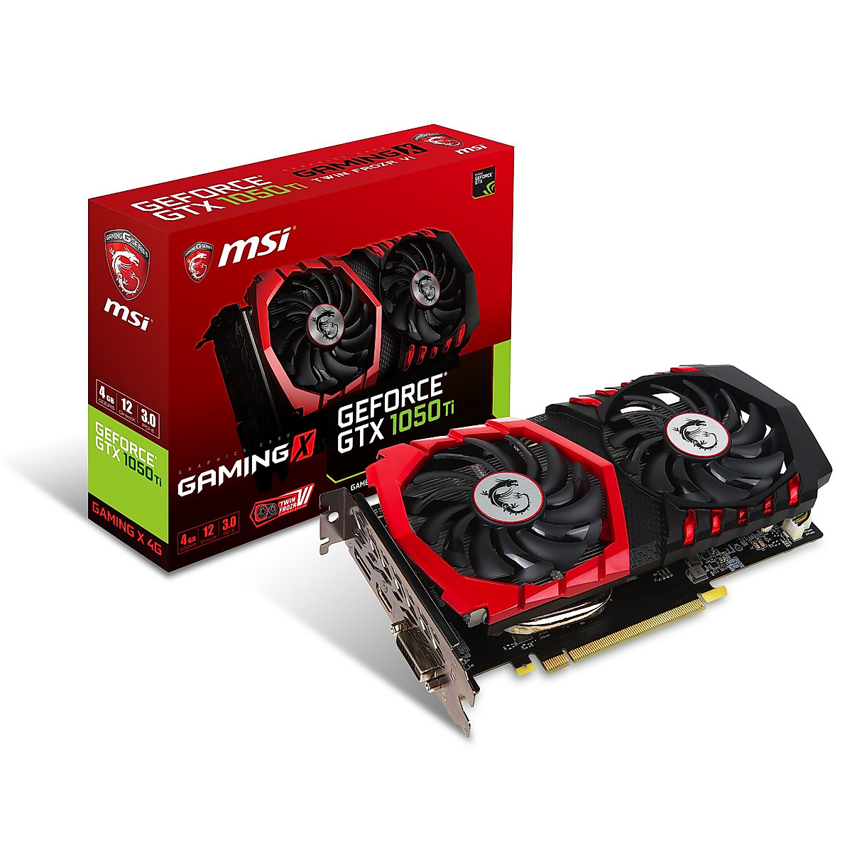 MSI Computer Video Graphic Cards GeForce GTX 1050 TI GAMING X 4G, 4GB