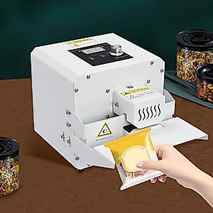 AGULIUM 16.4ft/min Heat Sealer Bag Sealer, Commercial Heat Sealer Machine, 80W Automatic Bag Sealing Machine for Plastic Packing Bags, Temp and Speed Adjustable