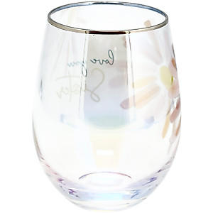 Pavilion - 18 oz Iridescent Stemless Wine Glass - Love You Sister