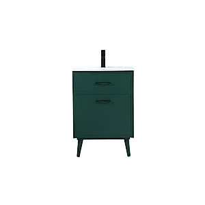Elegant Kitchen and Bath 24 inch Bathroom Vanity Cabinet - Green