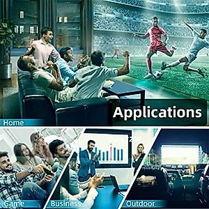 WENLII Q6S Video Projector for Movie Home Cinema Full 1080P Supported Airplay Android 10 TV Box Optional Movie Beamer ( Color : D )