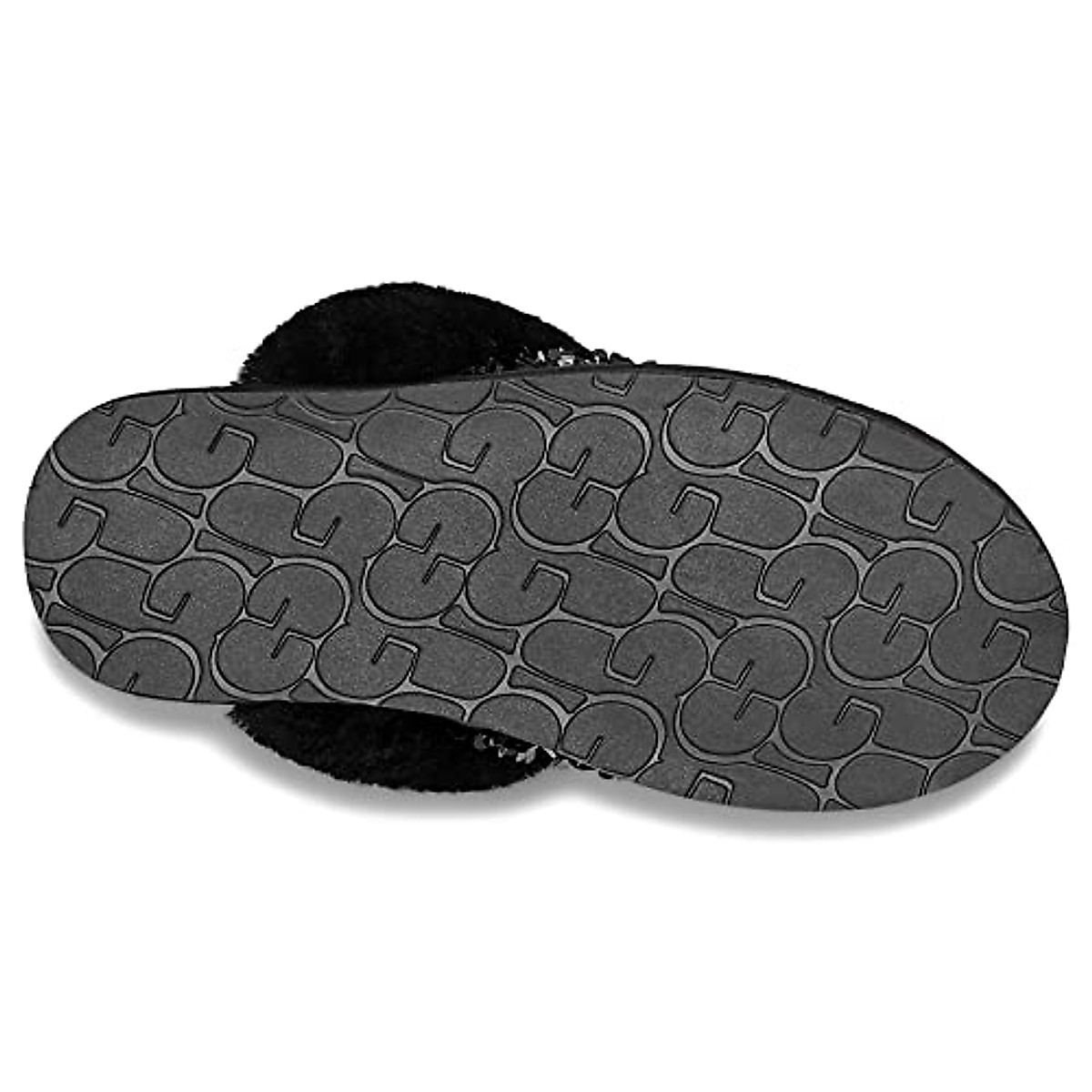 UGG Women's Scuffette Ii Chunky Sequin Slipper, Black, 5