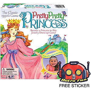 Big Game Toys~Pretty Pretty Princess Game Jewelry Dress Up Board Game 1990's Classic Includes Free BGT Sticker Tiara Necklaces