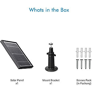 Solar Panel Compatible with DIHOOM Wireless Rechargeable Battery Security Camera, IP65 Waterproof Solar Panel with USB Cable, Non-Stop Power Supply for Wire Free Outdoor Indoor WiFi Camera