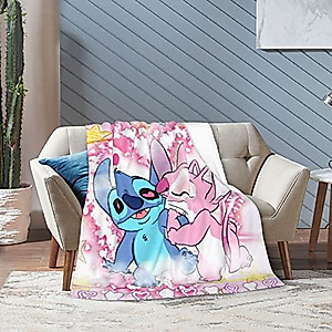 SOMNY Cartoon Blanket Air Conditioner Blanket Ultra-Soft Micro Fleece Blanket for Couch Bed Car Warm Plush Throw Blanket Suitable for All Season 50''X40'', Pink
