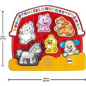 Fisher-Price Laugh & Learn Toddler Shape Sorting Toy Farm Animal Puzzle With Music & Sounds For Ages 1+ Years