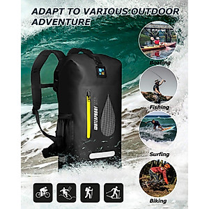 IDRYBAG Waterproof Backpack Dry Bag PVC 30L, Floating Bag Dry Backpack for Men, Dry Sack Waterproof Bag for Kayaking, Canoeing, Boating, Camping, Hiking