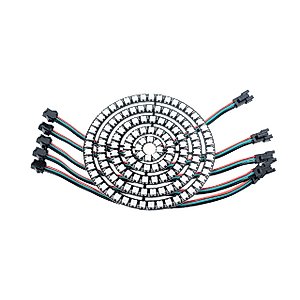 128 RGB LED Ring 128 X WS2812 5050 Full Color with Integrated Drivers 128 Bits forArduino Raspberry Pi ESP8266 Nodemcu DC5V