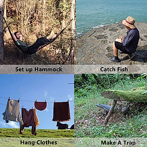 GeGeDa Paracord,Paracord 550 Combo Crafting Kits with 5 Types Buckles,20 Feet Each Paracord Rope (Light Rainbow Set 200feet) (A-Set)