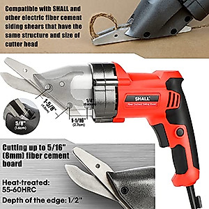 SHALL 5/16” (8 mm) Fiber Cement Siding Shear Blades Replacement Set, for SHALL Electric Fiber Cement Siding Shear (SH111007AE), Clean Cut for Cement Board, Tile Board, Backer Board