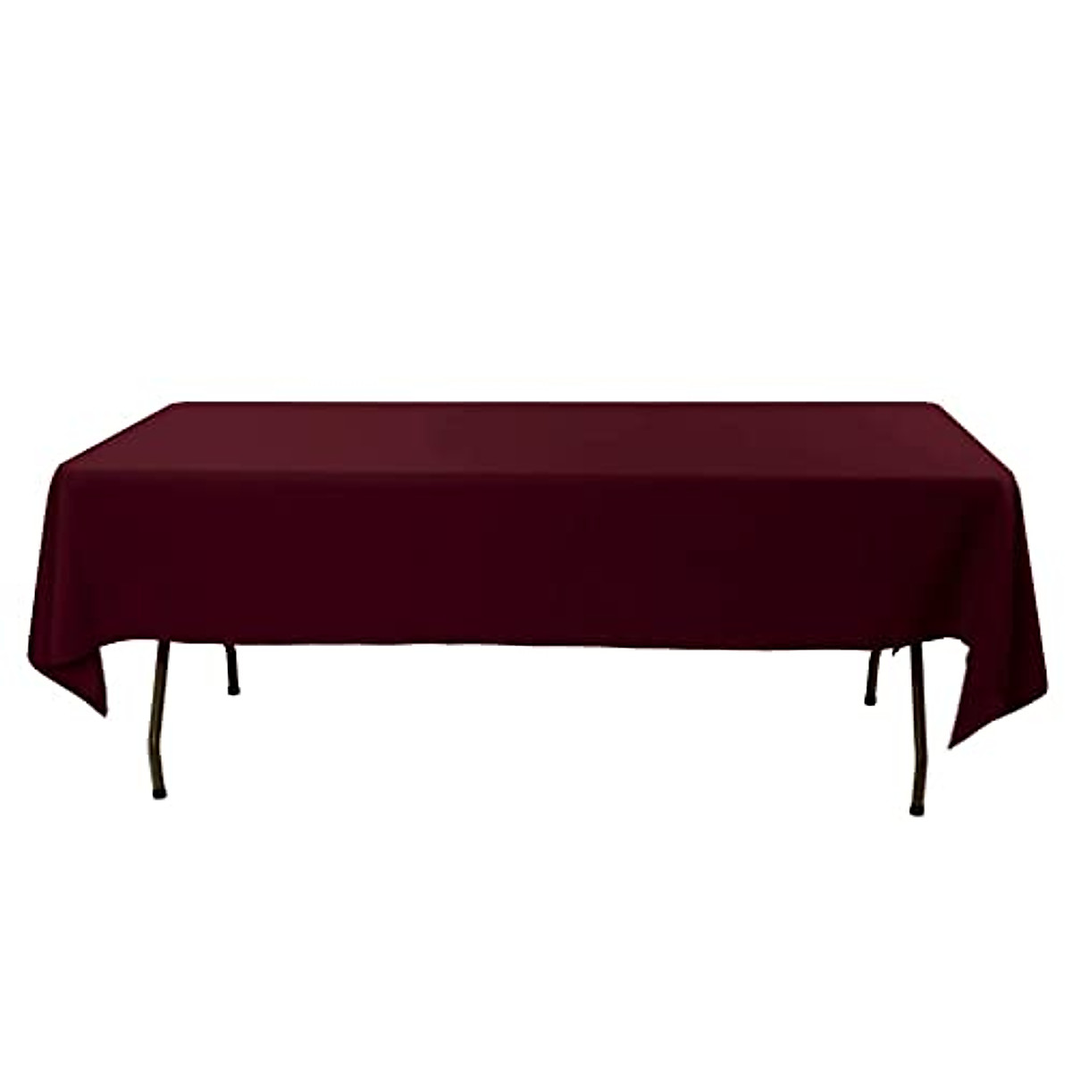 Waysle Rectangle Tablecloth - 70 x 120 Inch - Burgundy Rectangular Table Cloth for 6 or 8 Foot Table in Washable Polyester - Great for Wedding, Restaurant, Party, Banquet Decoration