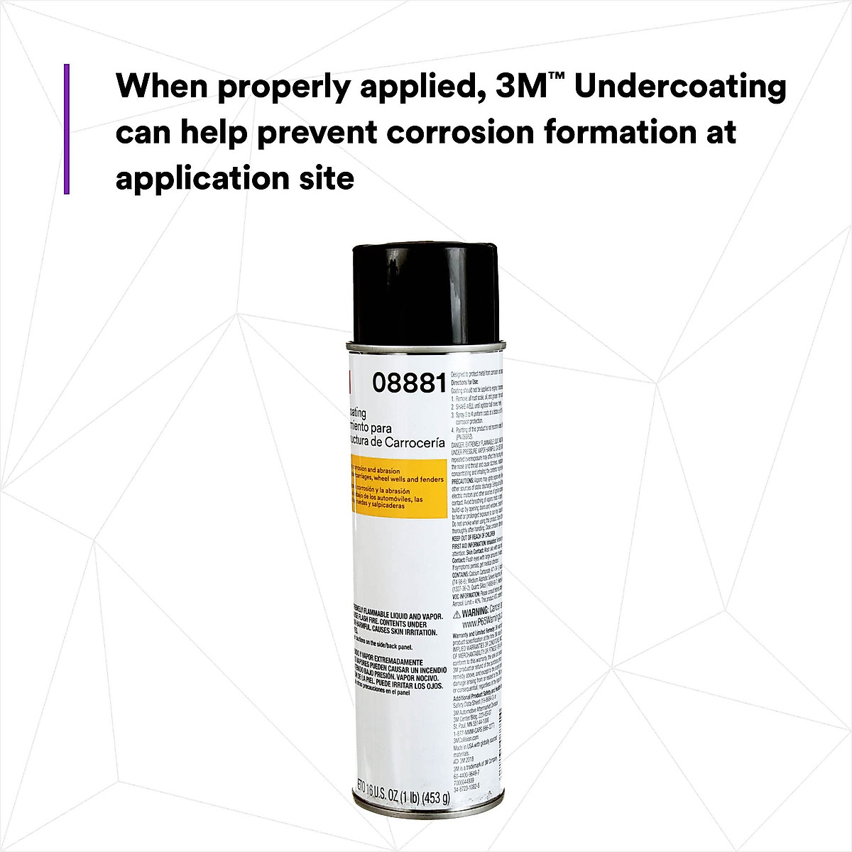 3M Auto Body Depot www TCPglobal com Non-Rubberized Undercoating Aerosol 3M 8881 , Factory, 1 Pound Pack of US