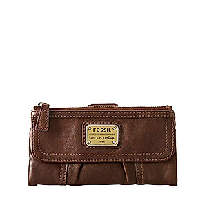Fossil Women's Emory Leather Wallet Clutch Organizer, Espresso (Model: SL2931206)